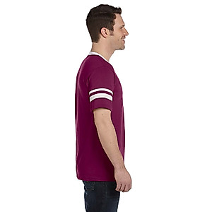 Augusta Sportswear Men's Sleeve Stripe Jersey, MAROON/WHITE, X-Large