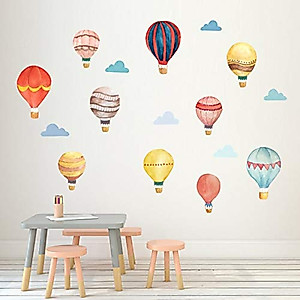 Bamsod Balloon Wall Stickers,Peel and Stick Removable Cloud Balloons Wall Decals Decoration for Kids Nursery Bedroom Living Room