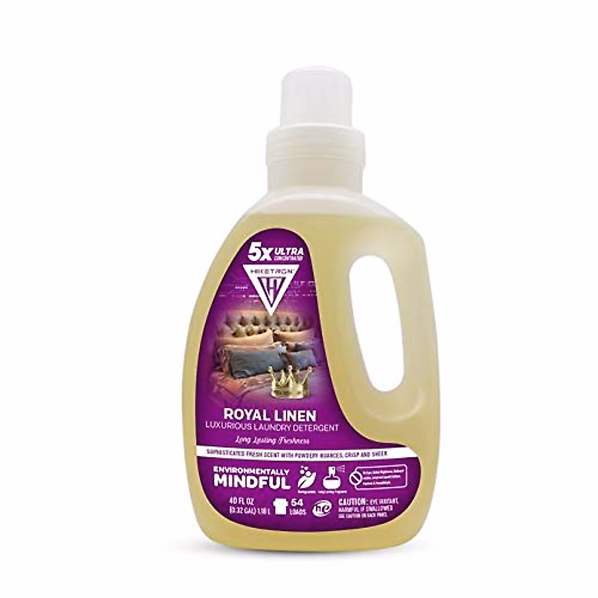 Hiketron Royal Linen Liquid Laundry Detergent, 5x Ultra Concentrated, Tough Stains Remover, Long Lasting Scent (40 Fl Oz, Pack of 1)