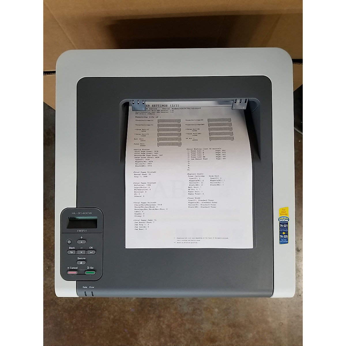 Brother Printer HL3140CW Digital Color Printer with Wireless Networking, Amazon Dash Replenishment Ready