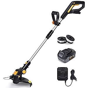 NaTiddy Cordless String Trimmer,12 Inch 4.0Ah Battery Powered Weed Wacker 20v Electric Weed Eater, 2 in1 Battery Weed Trimmer Edger Lightweight Grass Trimmer for Home Garden, Lawn, Yard, Trimming