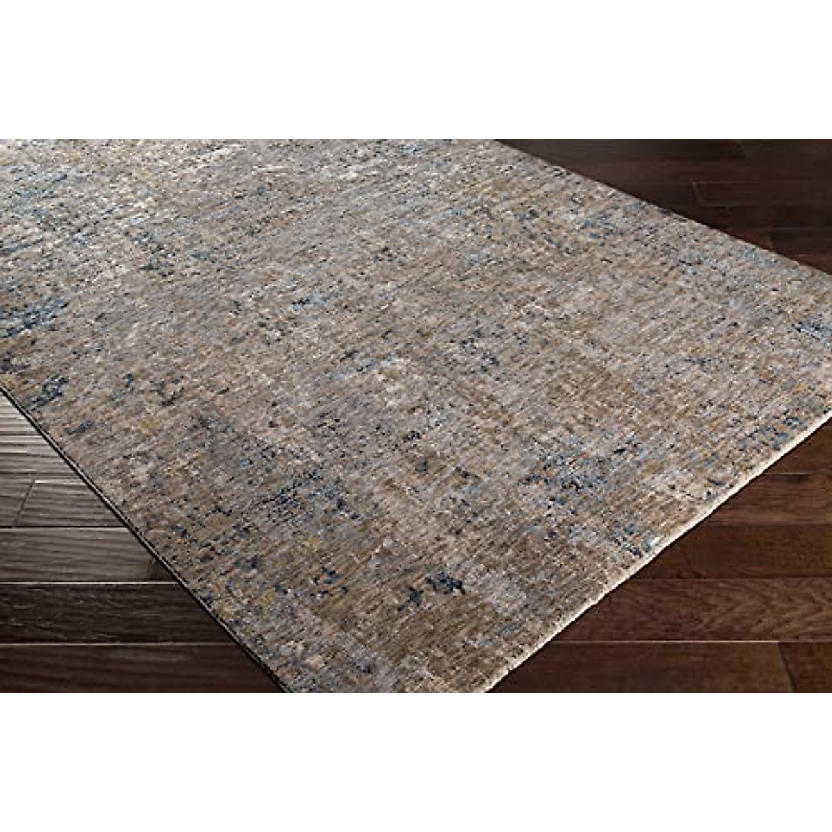 Hauteloom Gorokan Contemporary Abstract Living Room Bedroom Dining Room Area Rug - Modern Distressed Bohemian Carpet - Brown, Cream, Beige, Brown, Gray - 7'10" Round