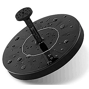 Lheng Solar Powered Fountain Pump, Solar Birdbath Fountain, 7V/1.4W Free Standing Floating Birdbath Water Pumps for Garden, Patio, Pond and PoolIdeal