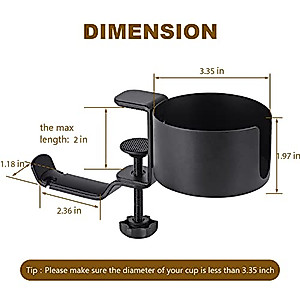 AirTaxiing Desk Cup Holder with Headphone Hanger for Desk in Home, Anti-Spill Cup Holder for Desk, Table Cup Holder for Water Bottles, Wheelchairs, Workstations, Gaming Desk Accessories