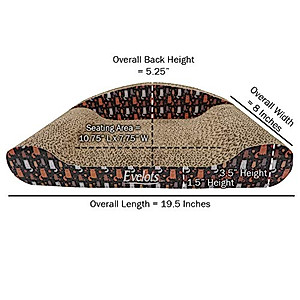 Evelots Kitty Cat Scratcher-Comfy Lounge Couch-Sturdy Cardboard-Claw Groomer