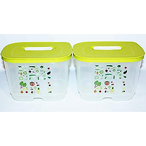 Tupperware Set of 2 Small Deep Fridgesmart Containers 7 Cups Margarita
