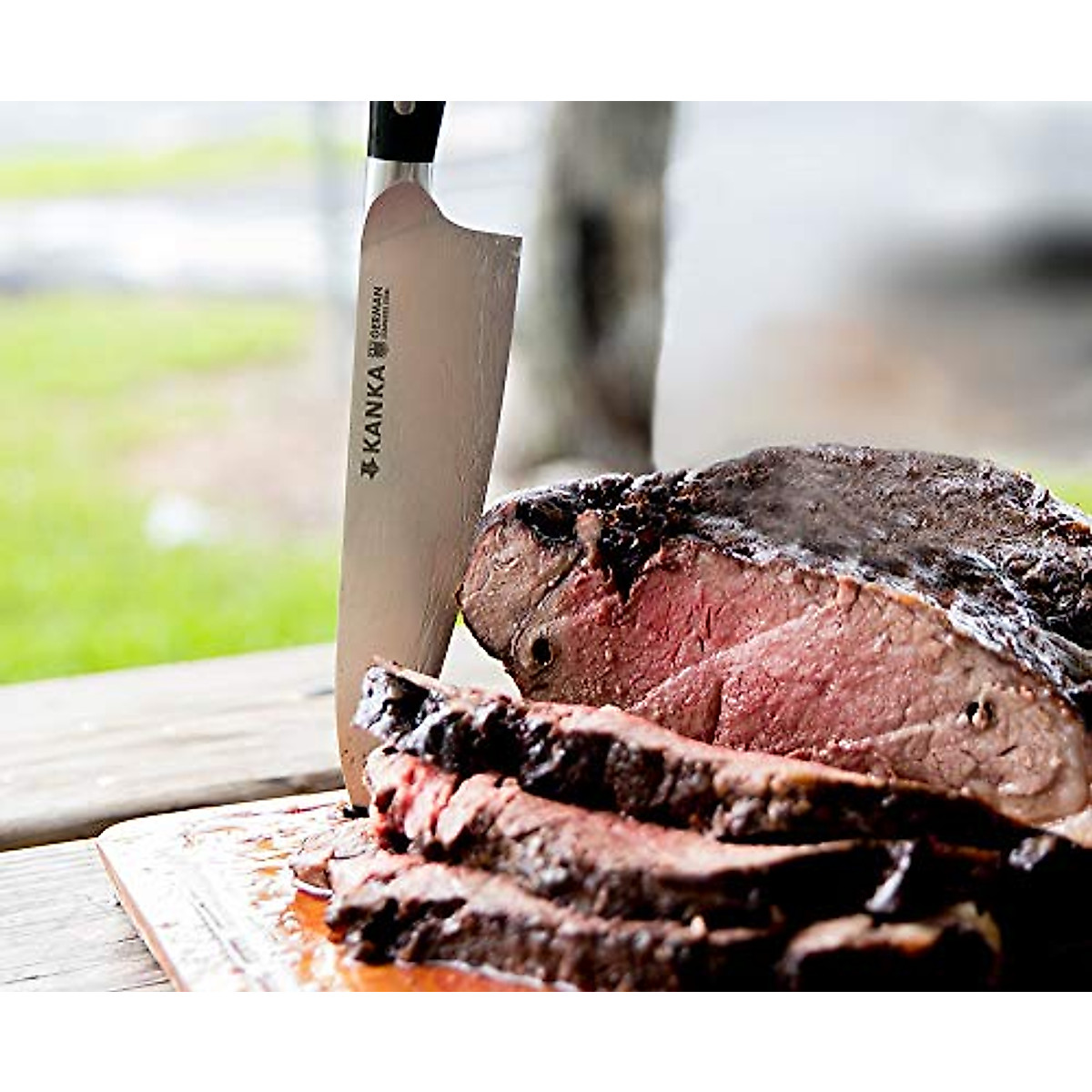 Professional 8" Chef Knife High Grade 1.4116 Stainless Steel. Ultra-premium G-10 fiberglass handle. Premium Wood Sheath INCLUDED!