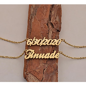 GR859C Kennedy Name Necklaces for Women Dainty Choker Gold Plated Real Stainless Steel Personalized Jewelry