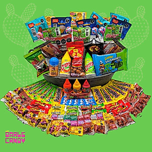 Mexican Candy Mix Assortment, Dulces mexicanos, Includes Vero mango, Salsaghetti, Peloneta, Pelon pelo rico, bulk candies, pulparindo, candy box variety pack