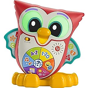 Fisher-Price Linkimals Toddler Learning Toy Light-Up & Learn Owl With Interactive Lights Music & Motion For Ages 18+ Months