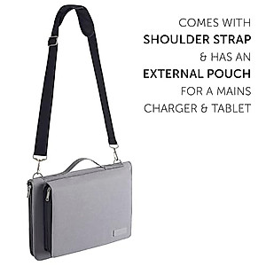 Broonel Grey Laptop Messenger Case - Compatible with Dynabook Portégé X40L-K 14" Laptop
