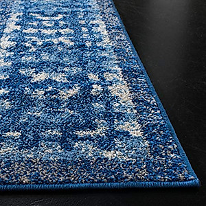 SAFAVIEH Adirondack Collection Area Rug - 9' x 12', Light Blue & Dark Blue, Distressed Design, Non-Shedding & Easy Care, Ideal for High Traffic Areas in Living Room, Bedroom (ADR110F)
