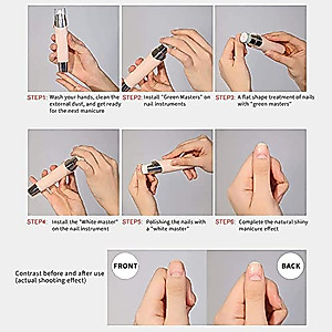 Premium Electric Manicure Pedicure Tool, Rechargeable Nail Buffer and Polisher, Easily File and Shine Fingernails, Toenails for Naturally Beautiful Looking Nails