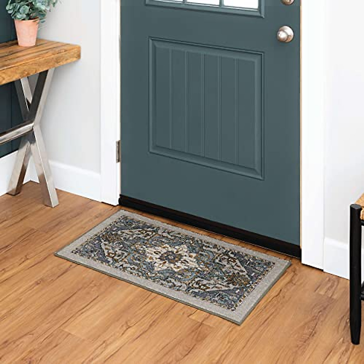 Mohawk Home Manne Medallion Denim Blue 1' 8" x 2' 10" Area Rug