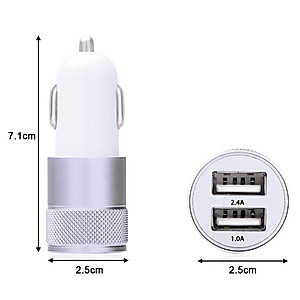 Car Charger,Sicodo 3.4A 2 Pack USB Smart Port Charger Compatible with iPhone 16 15 14 13 12 SE 11 X Pro, Max, Samsung Galaxy S24 S23 S22 S21 S20, Note20 10, LG V60 V50 V40,Google Pixel,iPad Pro