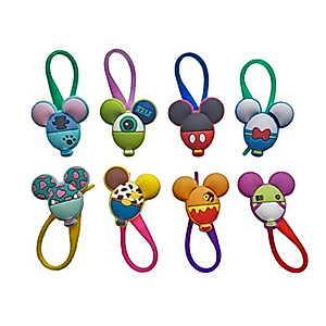 AVIRGO Colorful Luggage Tag Flexible Fully Bendable & Bright Silicone Tags for Travel & Suitcases. Loops for Secure Fastening Travel Bag Perfect to Quickly Spot Suitcase Party Favors Set of 8 Pcs