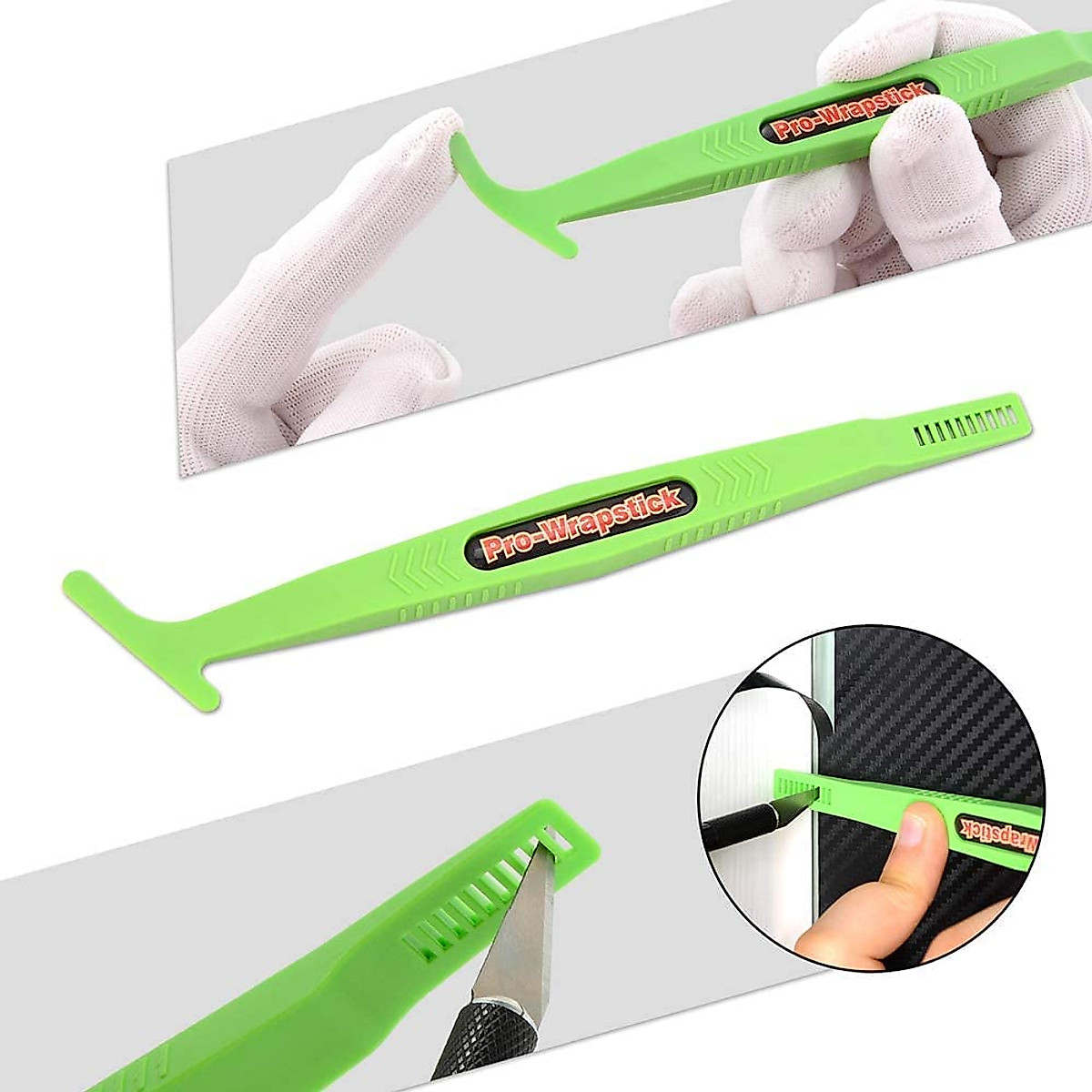 Vehicle Vinyl Wrap Tool Kit Car Wrap Kit Include Vinyl Squeegee, Film Cutter, Air Release Pin, Utility Knife Wrap Tools for Car Wrapping Window Film Application PPF Installation & Wallpaper Smoothing