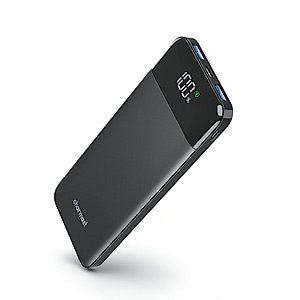 Portable Charger with Built in Cables, Portable Charger with Cords Wires Slim 10000mAh Travel Battery Pack 6 Outputs 3 Inputs 3A Fast Charging Power Bank for Samsung Google Pixel LG Moto iPhone iPad
