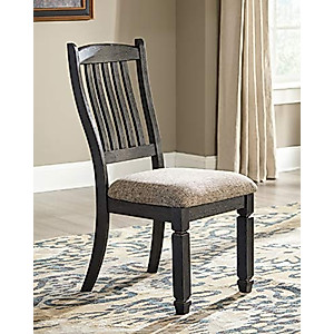 Signature Design by Ashley Tyler Creek Dining Room Upholstered Chair, 2 Count, Antique Black