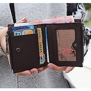 Women Girl Cute PU Leather Fold Mini Wallet Purse Card Case Holder (Panda)