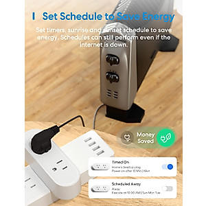 Smart Plug, Meross WiFi Dual Smart Outlet Supports Apple HomeKit, Siri, Alexa, Google Assistant & SmartThings, Voice & Remote Control, 10A, Timer, No Hub Required, 2.4GHz WiFi Only, 1 Pack