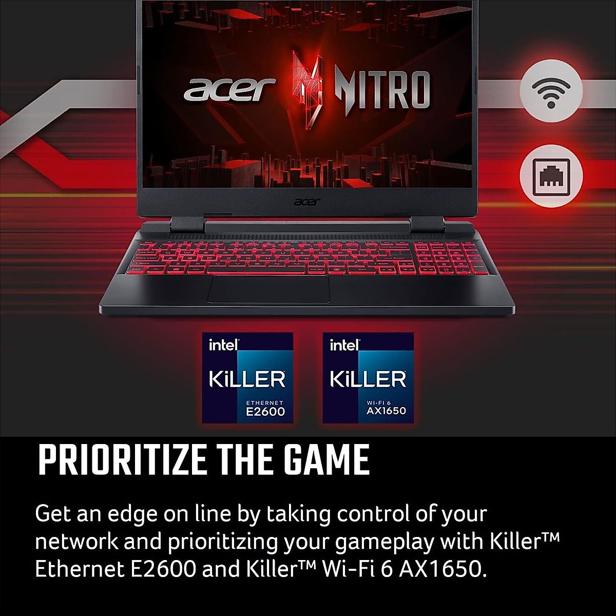 acer Nitro 5 Gaming Laptop, 15.6" FHD IPS 144Hz Display, 12th Gen Intel 12-Core i5-12500H, GeForce RTX 3050, 32GB RAM, 2TB PCIe SSD, Thunderbolt 4, Backlit Keyboard, WiFi6, PDG HDMI Cable, Win 11 Pro