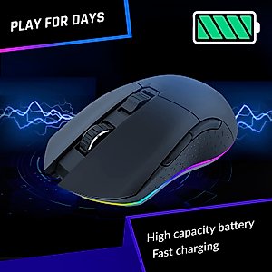 KLIM Blaze & Shift Bundle - New 2024 - Wireless Gaming Keyboard and Mouse Combo - Wireless Mechanical Keyboard Hotswap 65% - RGB Gaming Mouse Wireless - Long-Lasting Built-in Battery