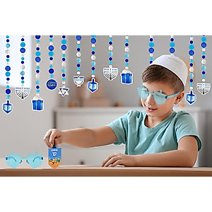 The Dreidel Company Hanukkah Dreidel Shaped Glasses, Costume Dress-Up Pretend Play (3-Pack)