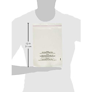 Uline Clear Poly Mailers Plastic Bundle Bags 8" x 10" 1.5 mil Suffocation Warning Bags, 100 Pack (S-16790)