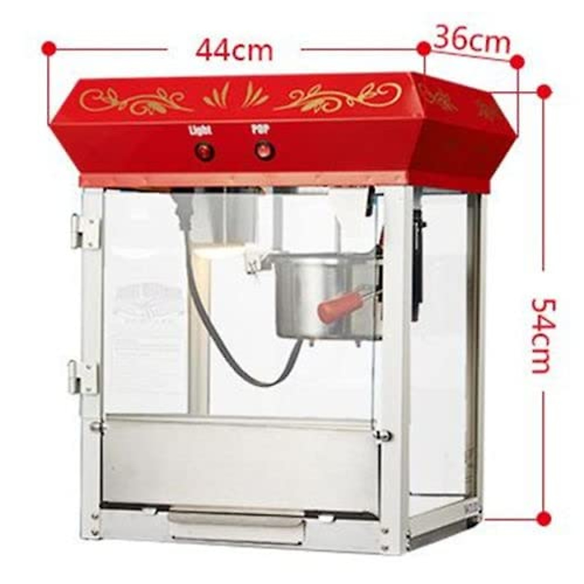 Canglan Technology 6 OZ Commercial Bar Style Popcorn Popper Machine w Heat Preservation