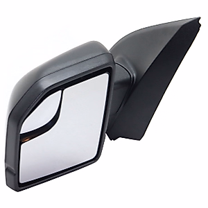 Kool-Vue Mirror Compatible with 2015-2020 Ford F-150 Driver Side Manual Folding, Textured Black, Blind Spot Glass, Manual Glass