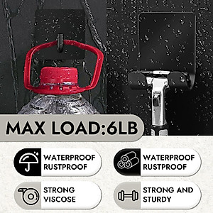MOYU HOME Duty Waterproof in Shower Hooks,Waterproof Bathroom Shower Razor Hanger,Matte Black Bathroom Towel Hook,Stainless Steel Sticky Hooks