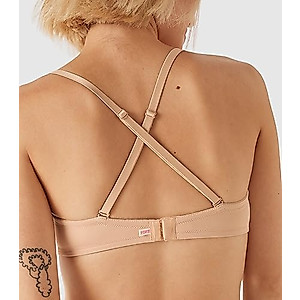 Victoria's Secret Pink Wear Everywhere Strapless Push Up Bra, Padded, Adjustable Straps, Beige, (34B)