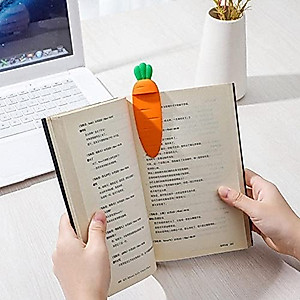 BBASILIYSD Cute Kawaii Carrot Bookmark Cartoon 3D Stereo Book Marks for Kids DIY Decoration School Office Supplies Stationery O5Z4 Gift