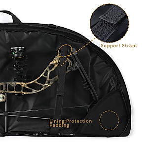 LWANO Compound Bow Case Light-Weight Soft Bow Bag with Arrow Pocket and Backpack Straps