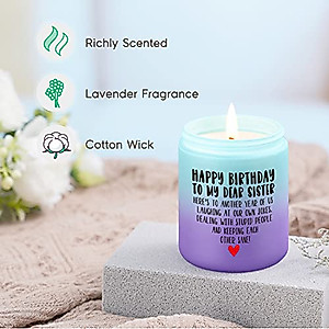 GSPY Sister Birthday Candle - Funny Birthday Gifts for Sister - Sister Birthday Gifts from Sister, Brother - Happy Birthday to My Dear Sister - Happy Birthday Gifts for Sister, Little, Big Sister