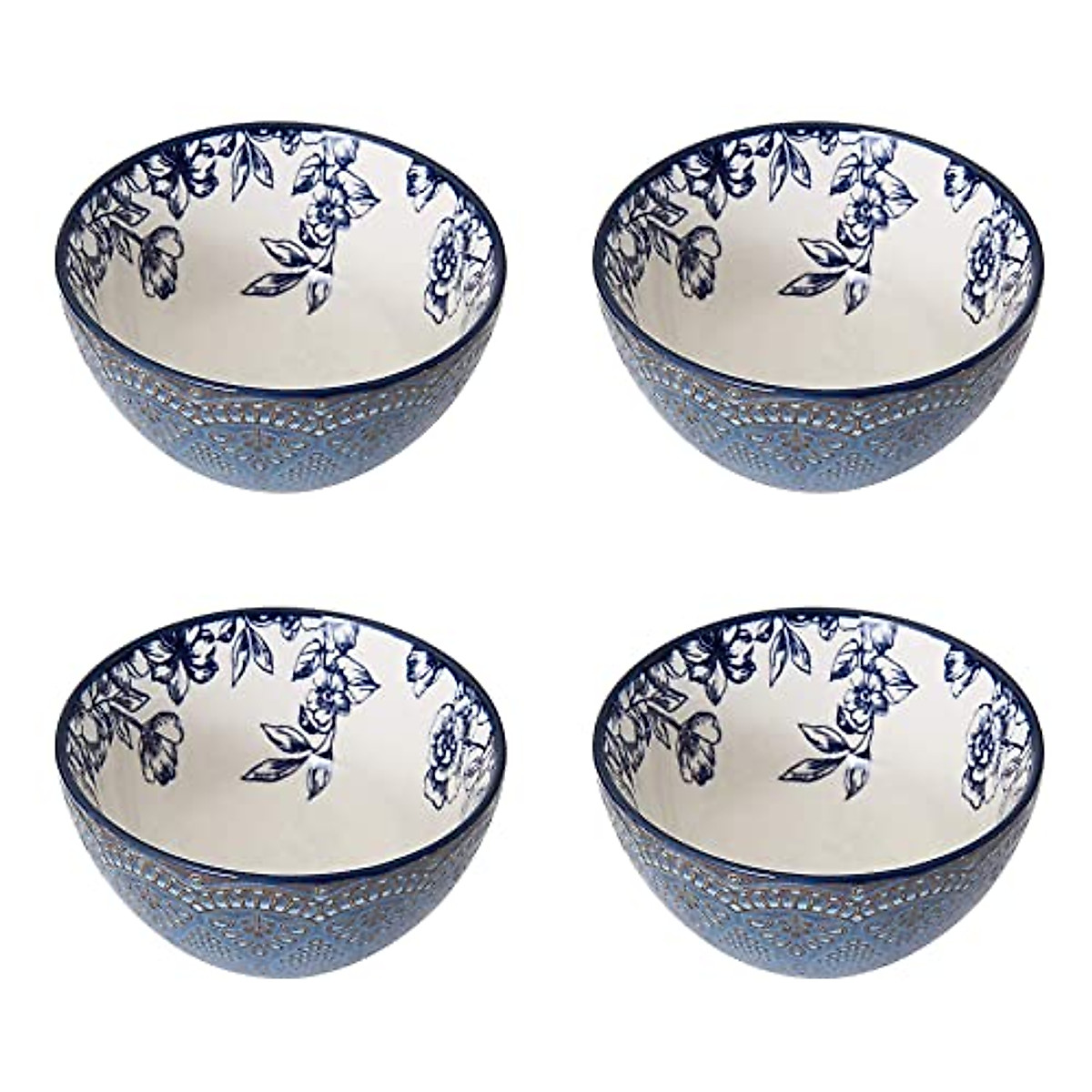 Pfaltzgraff Gabriela Blue 16-Piece Dinnerware Set, Service for 4