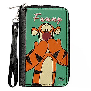 Buckle-Down Women's PU Zip Around Wallet Rectangle-Winnie The Pooh, 7.5"x4.5"