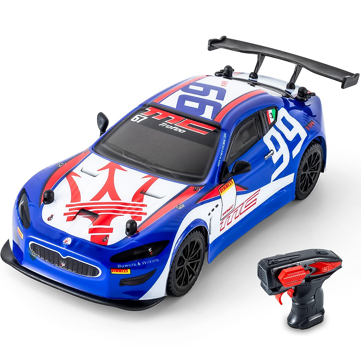 GrowFun Remote Control Car 2.4Ghz Maserati GT Electric Sport RC Drift Race Car 1:24 Scale Licensed RC Car Series High Speed Racing RC Truck Crawler Toys Model Vehicle for Age 8 9 10 11 12