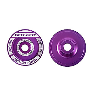 FIFTY-FIFTY Bike Headset Top Cap with Bolts, 1-1/8 Stem Top Cap with Bolt for MTB, Road Bike (Purple)