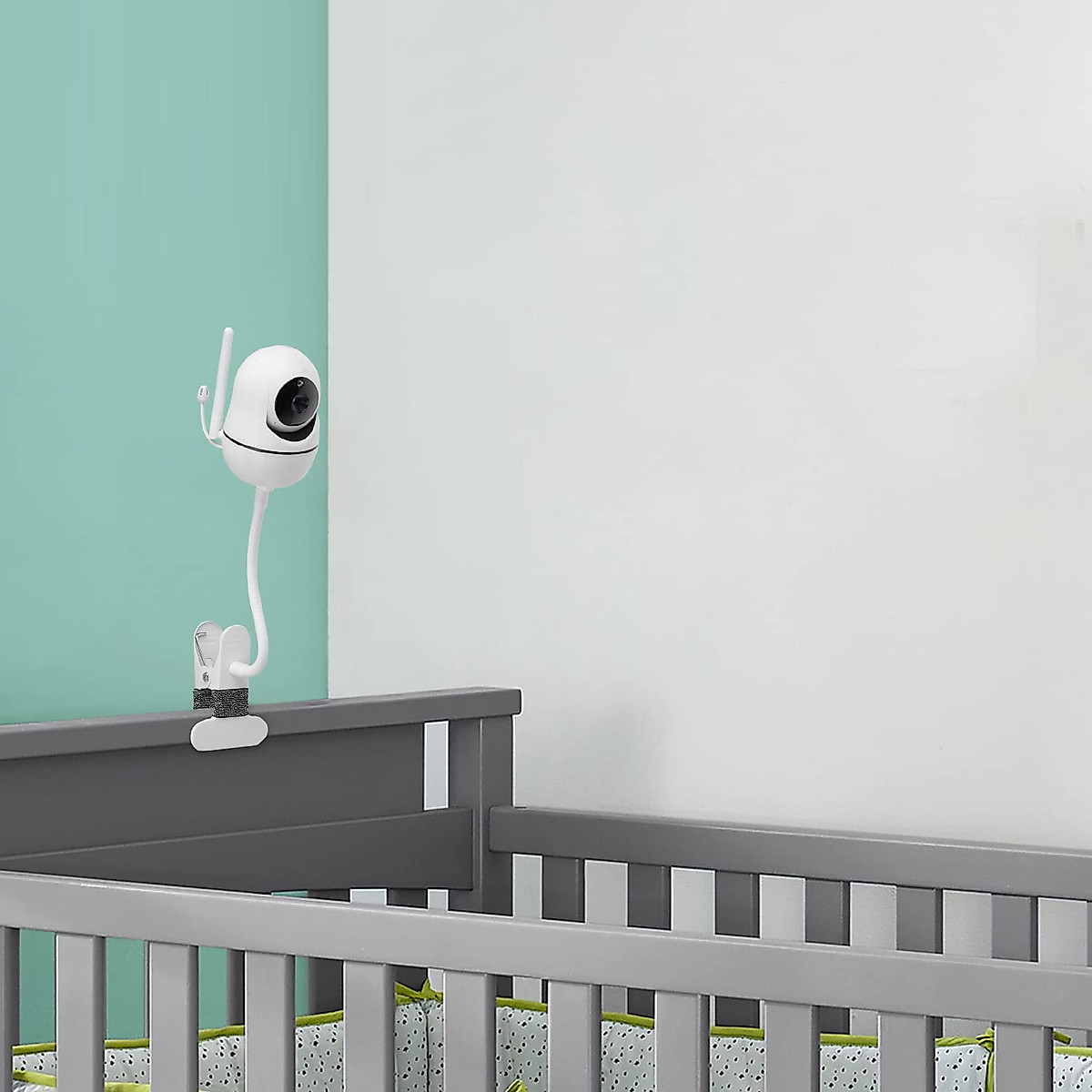 iTODOS Baby Monitor Mount Compatible with HelloBaby HB65/HB6550/HB6558/HB66/HB248,ANMEATE SM935E/SM650 Baby Monitor, 8inches Flexible Arm,Baby Camera Mount Attach Your Baby Cam Wherever