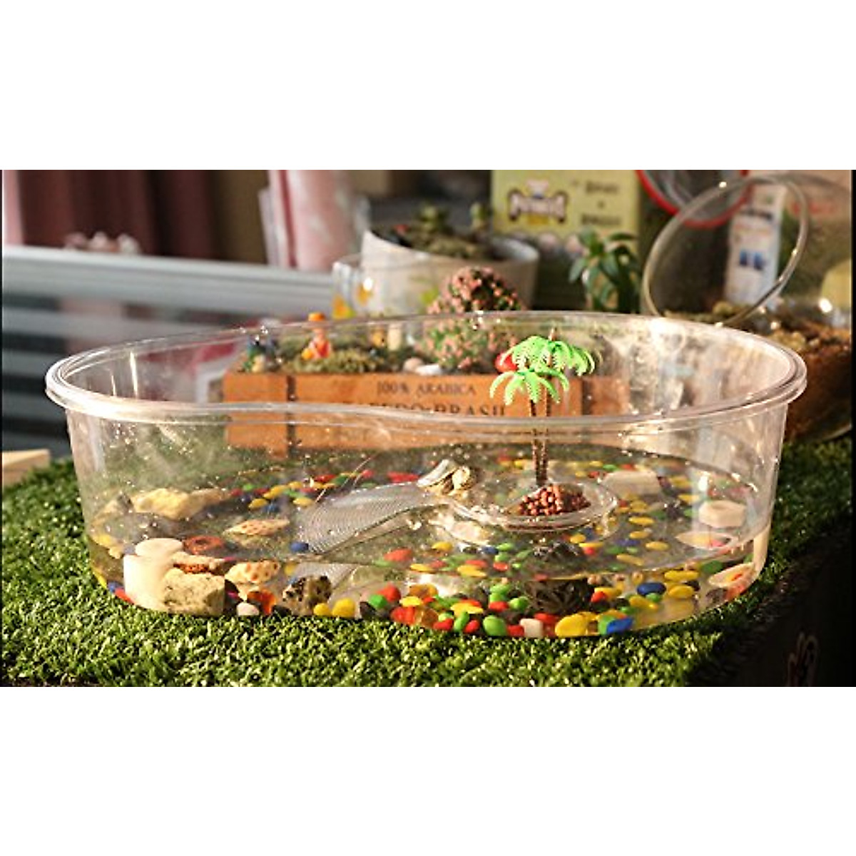 OMEM Portable Reptile House Terrarium Habitat Clear and Breathable (Medium)