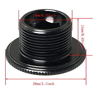 RLECS M18 Crankset Arm Bolt Aluminum Alloy Bicycle Crank Arm Screws Crank Fixing Bolt Mountain Bike Crank Cover Screws Cycling Parts, Black