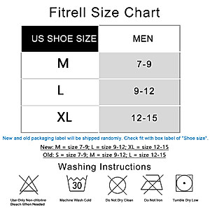 FITRELL 6 Pack Men's Ankle Running Socks Low Cut Cushioned Athletic Sports Socks, Shoe Size 9-12, Black+Red