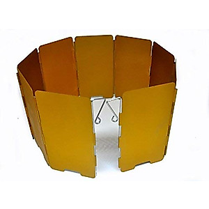 None-branded Folding Camping Picnic Cooker Stove Wind Screen Windshield (Gold)