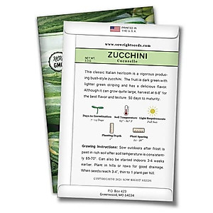Sow Right Seeds - Cocozelle Zucchini Seeds for Planting - Non-GMO Heirloom Packet with Instructions to Plant and Grow an Outdoor Home Vegetable Garden - Vigorous Productive - Wonderful Gardening Gift
