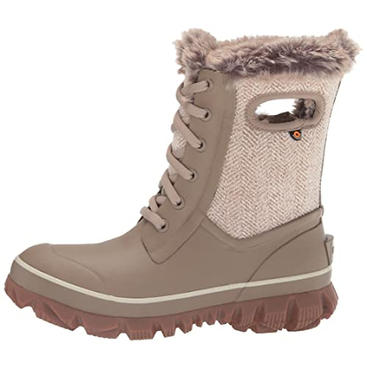 Bogs Womens Arcata Boot Snow, Cozy Cheveron-Taupe, 11