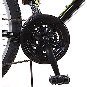 Titan Trail 21-speed Suspension Men's Mountain Bike, 18-Inch Frame, Green and Black