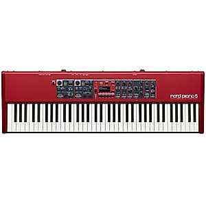 Nord Piano 5 73-Key Digital Piano Bundle with Adjustable Keyboard Stand, Adjustable Bench, Closed-Back Headphones, and 1/4-Inch TRS Cables (2-Pack) (6 Items)