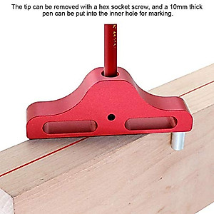 Woodworking Tool, Aluminum Alloy Exact Position Woodworking Accessories Woodworking Scriber, Hard And Durable Industrial for Woodworking(red)